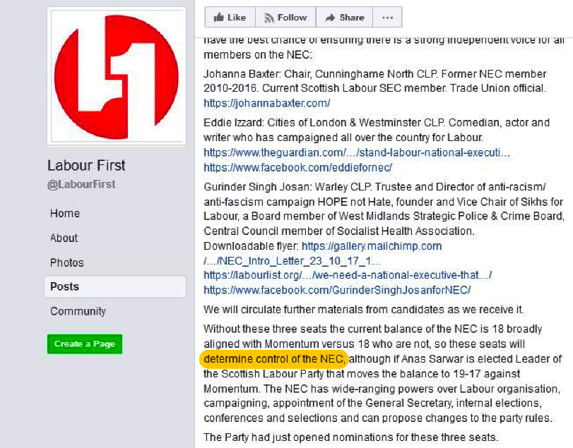 Labour First: ‘independent’ slate will ‘determine control’ of NEC ...