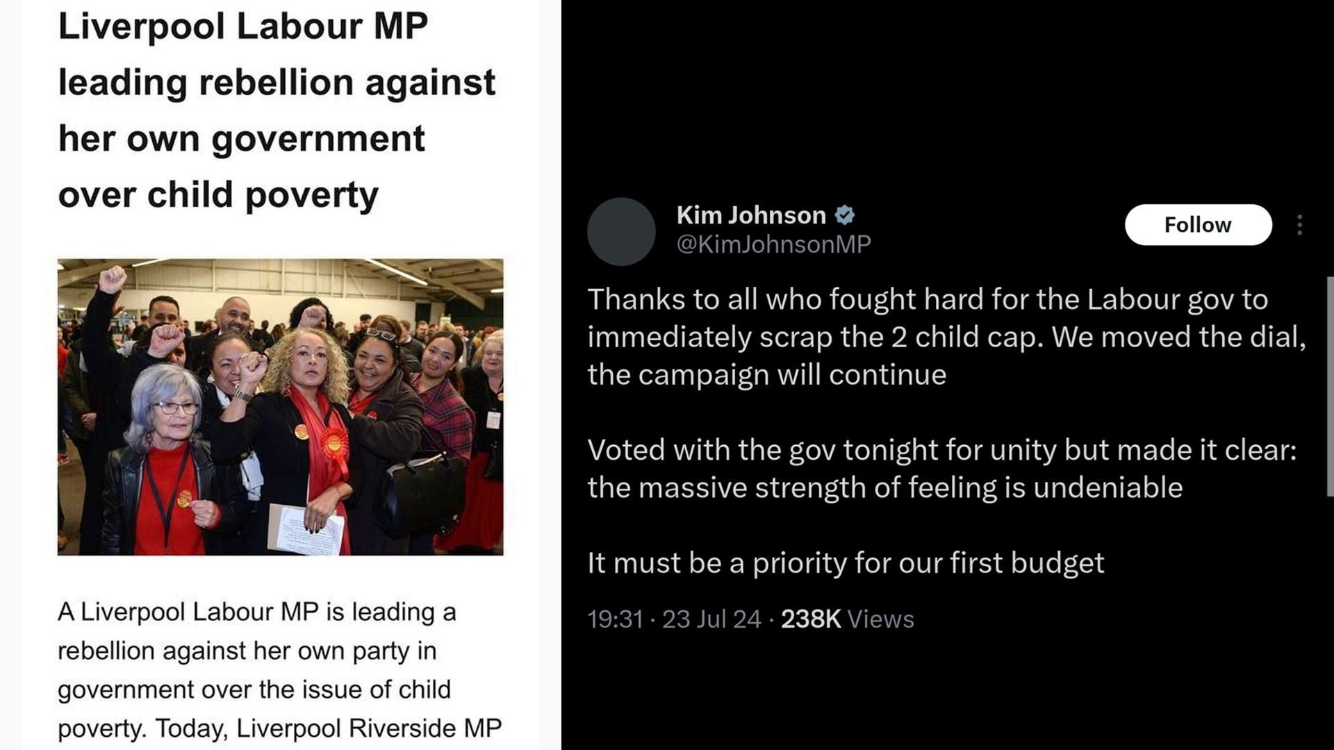 Liverpool Labour MP ‘leads rebellion’ against 2-child cap – then votes ...